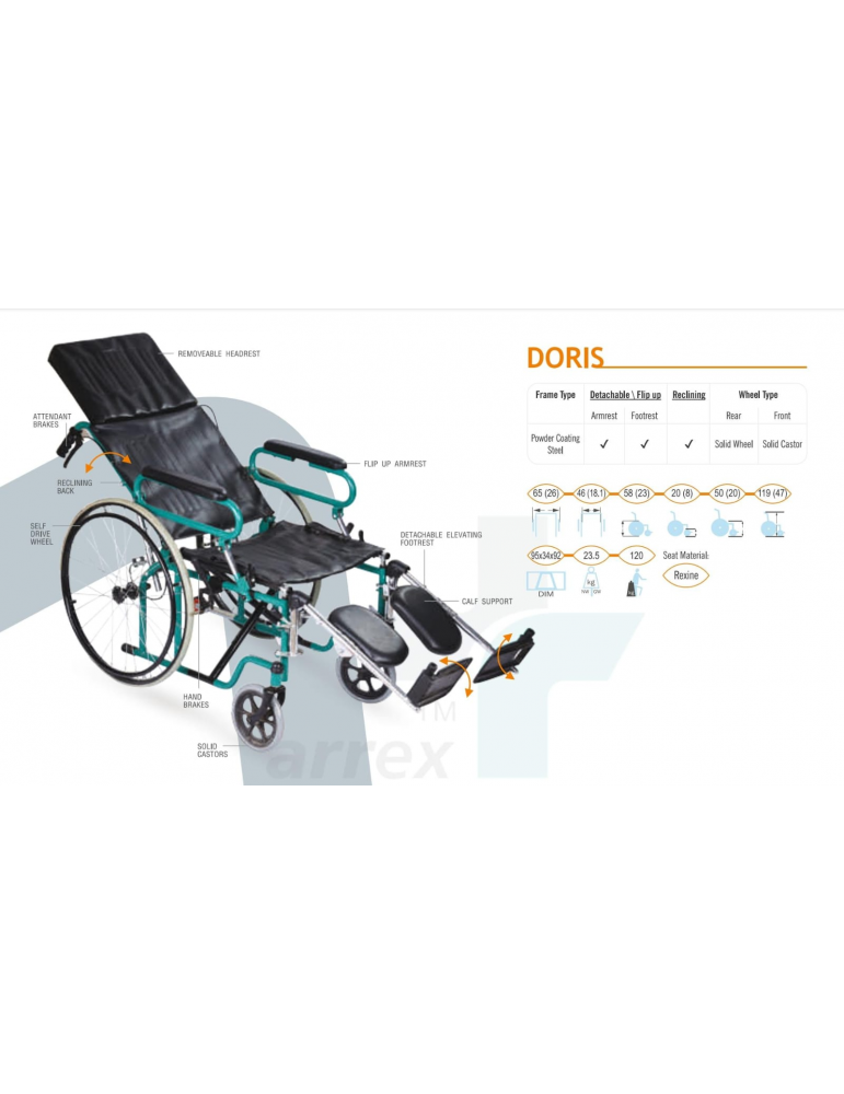 Recliner Wheel Chair Doris