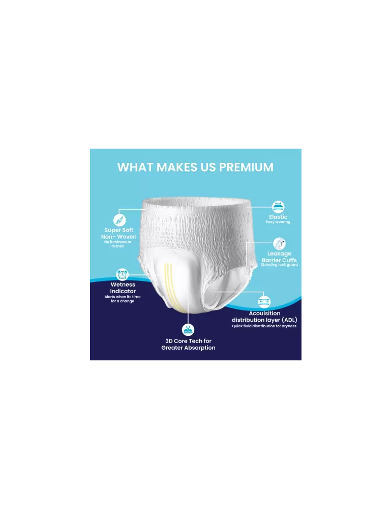 Adult Diaper Respect Large-10pc Pull Up Pant Style Variant Pack of 1
